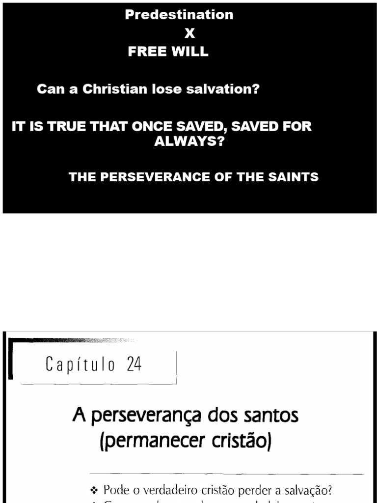 Predestination X Free Will | PDF | Arminianism | Grace In Christianity