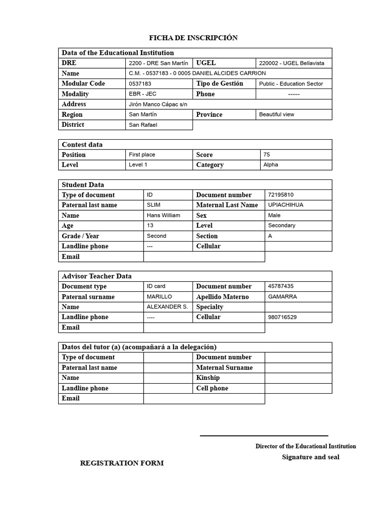 Educational Institution Registration Form | PDF | Service Industries ...