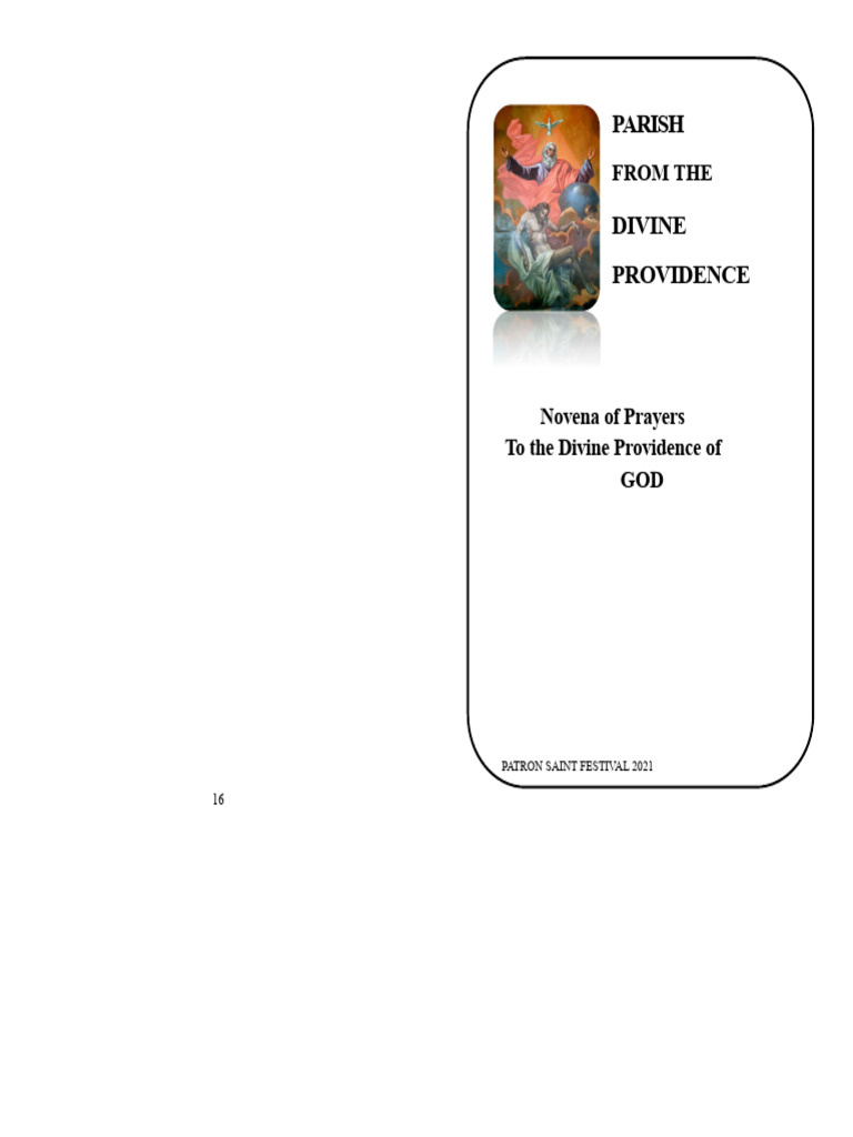 Novenary To Divine Providence | PDF | God The Father | Lord's Prayer