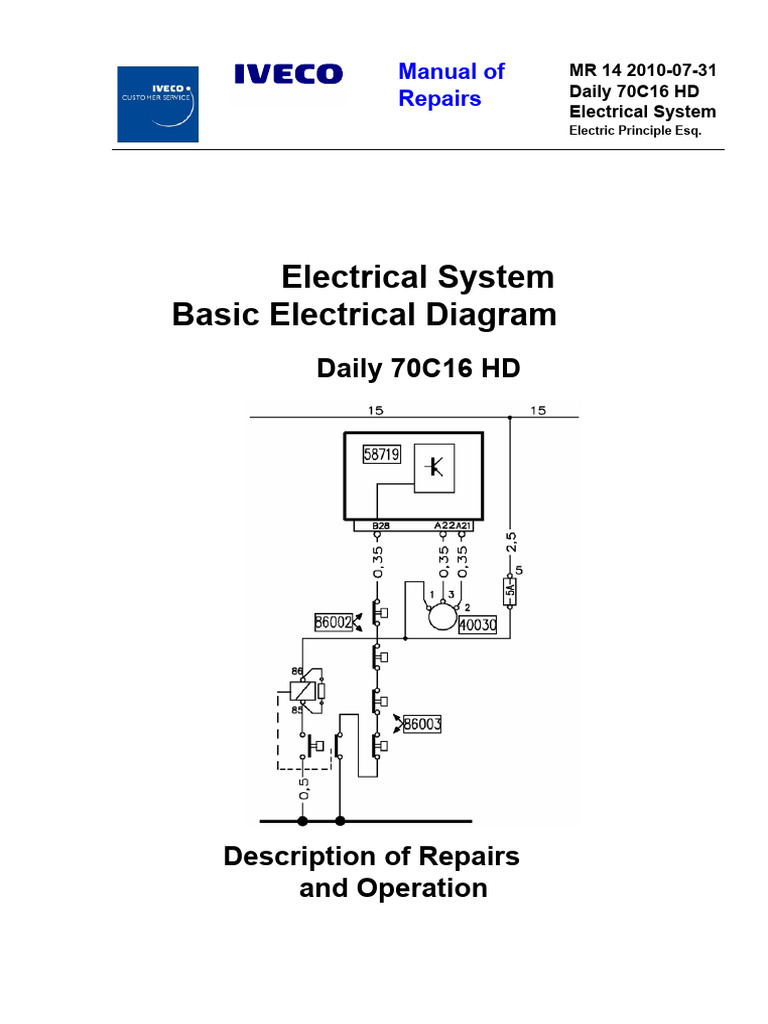 MR_14_Daily HD Electrical System Electrical Diagram Principle | PDF ...