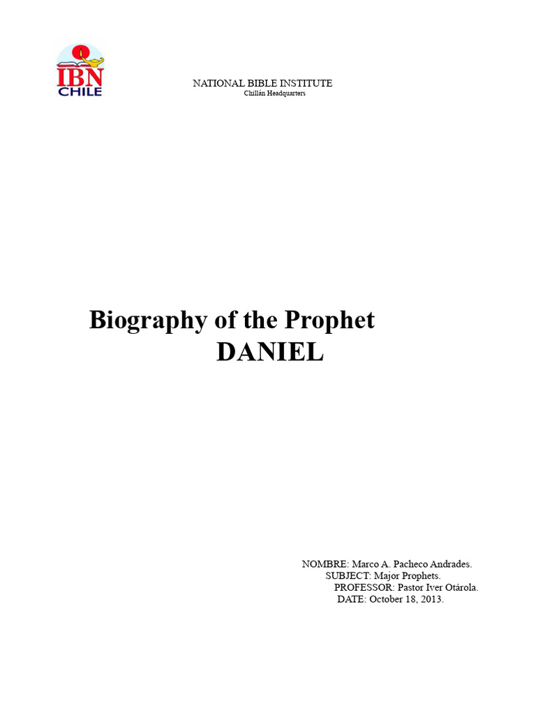 Biography of Daniel | PDF | Daniel (Biblical Figure) | Babylonian Captivity
