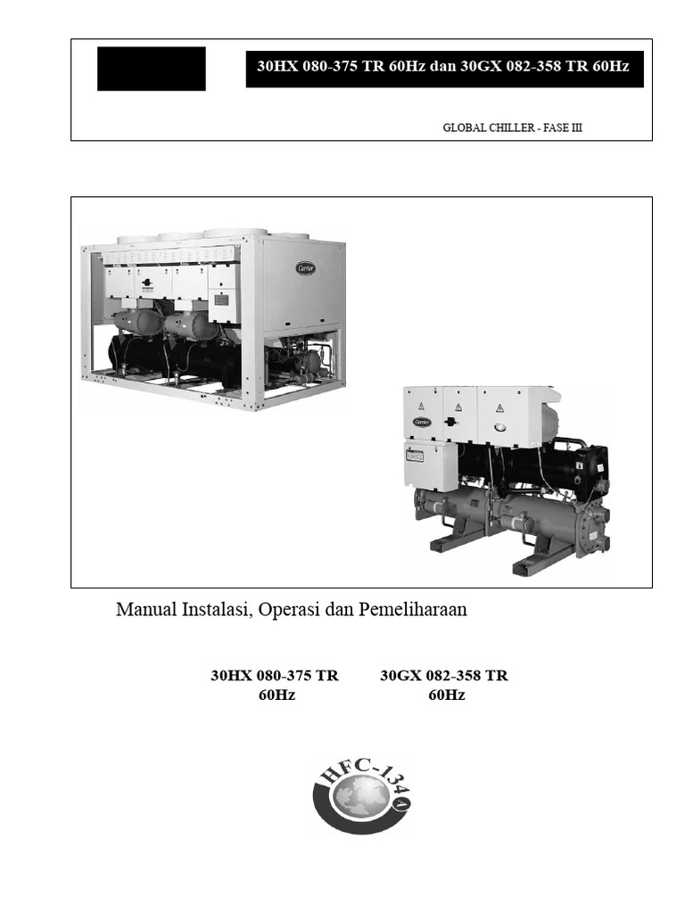 Manual Instalasi Global Chiller 30HX/30GX | PDF