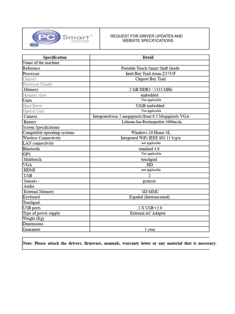 FR-GI-22 V0 Portable Touch Smart Shift Grade Version 1.0 | PDF