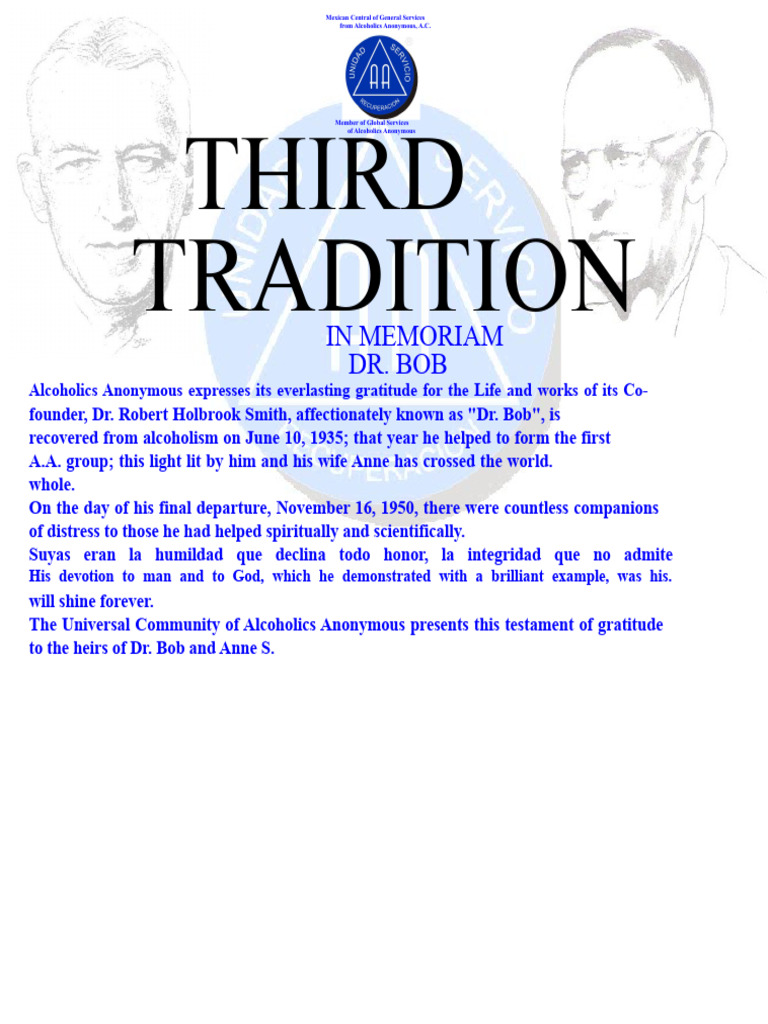 Third Tradition | PDF | Alcoholics Anonymous | Substance Abuse