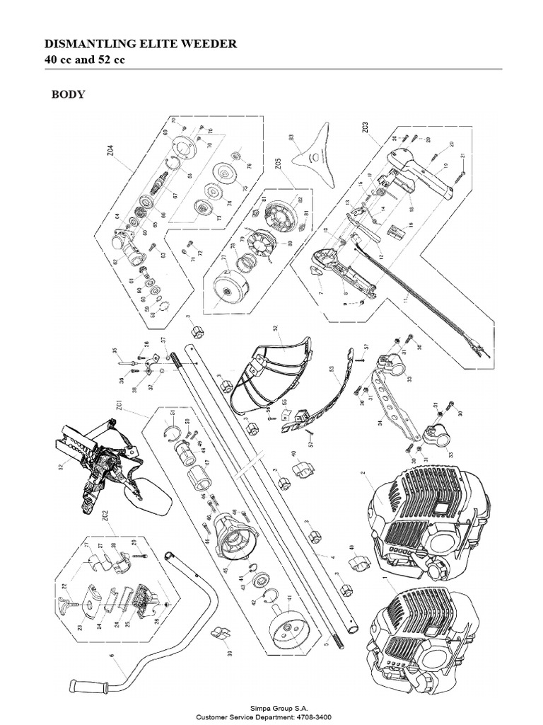 Elite Weeder Parts & Disassembly Guide | PDF | Screw | Clutch