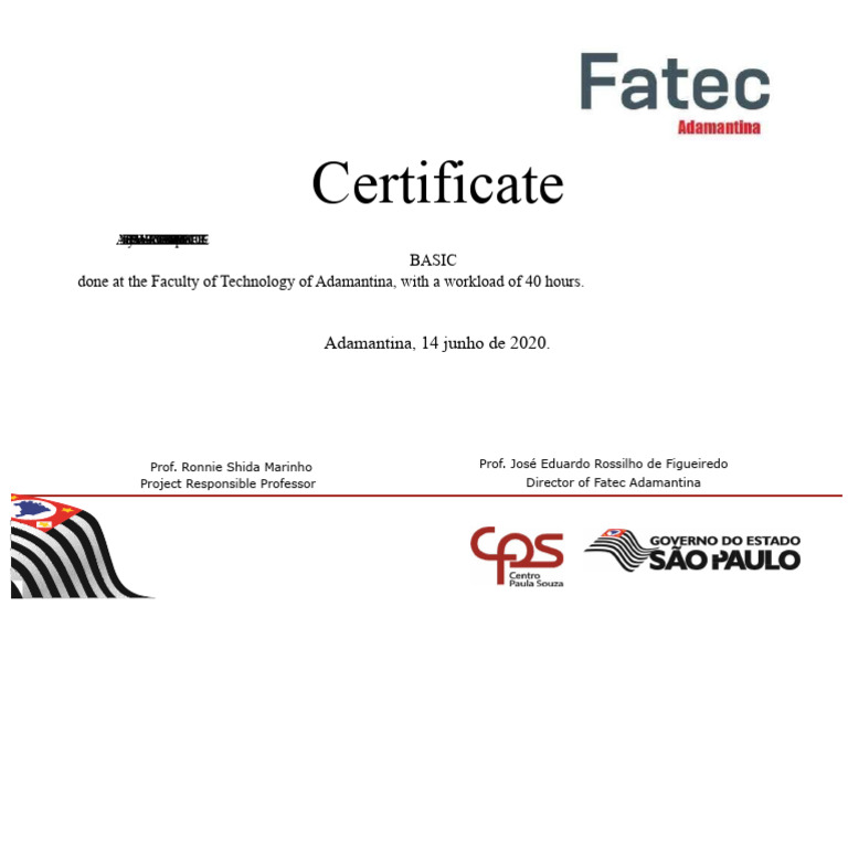 Copy of Computer Course Certificate | PDF