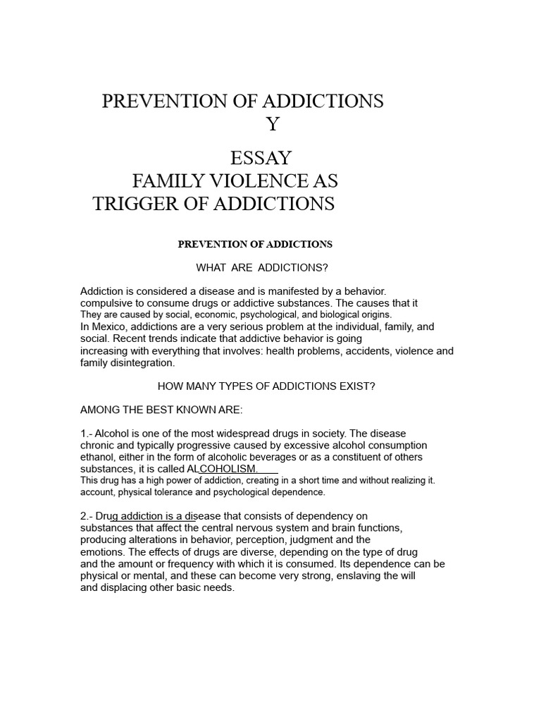 Prevention of Addictions | PDF | Alcoholism | Substance Dependence