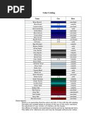 BYD Car Color Codes and Descriptions | PDF