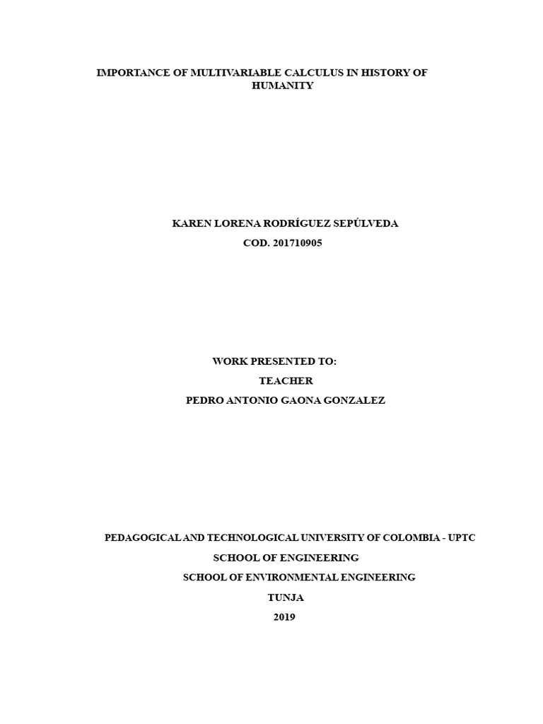 History and Significance of Multivariable Calculus | PDF | Euclidean ...