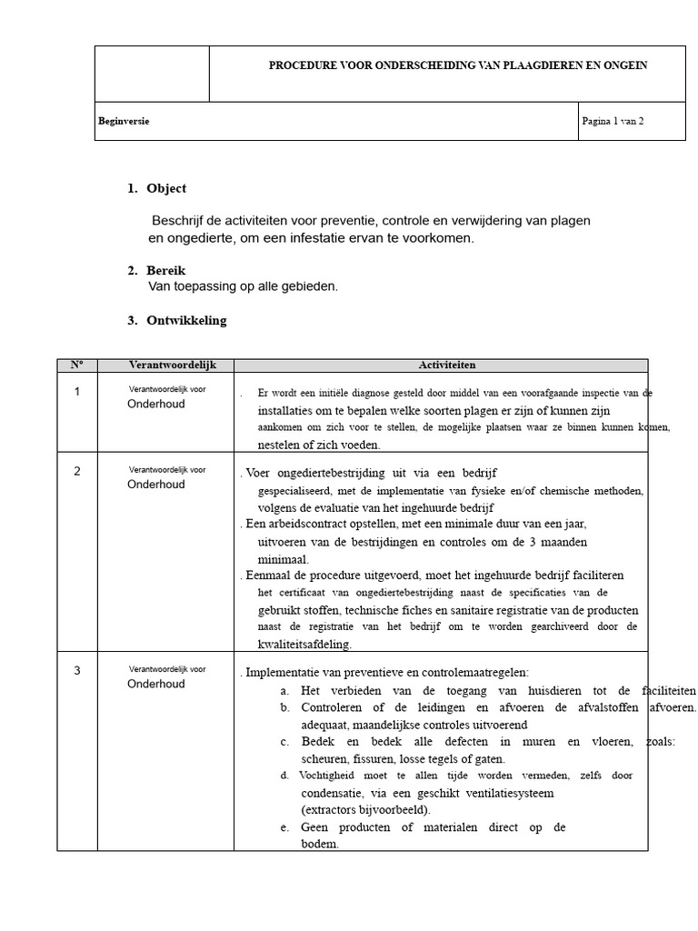 Ondercontrole Van Plaagdieren en Ongewenste Dieren | PDF