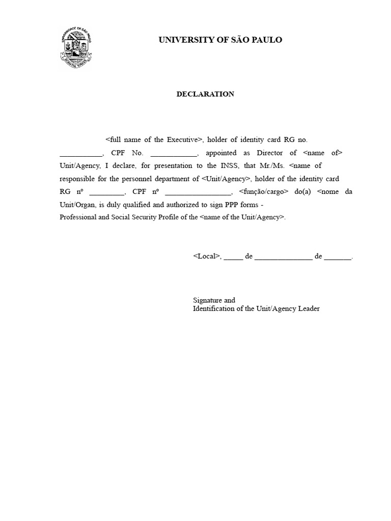 Signature Declaration of PPP | PDF