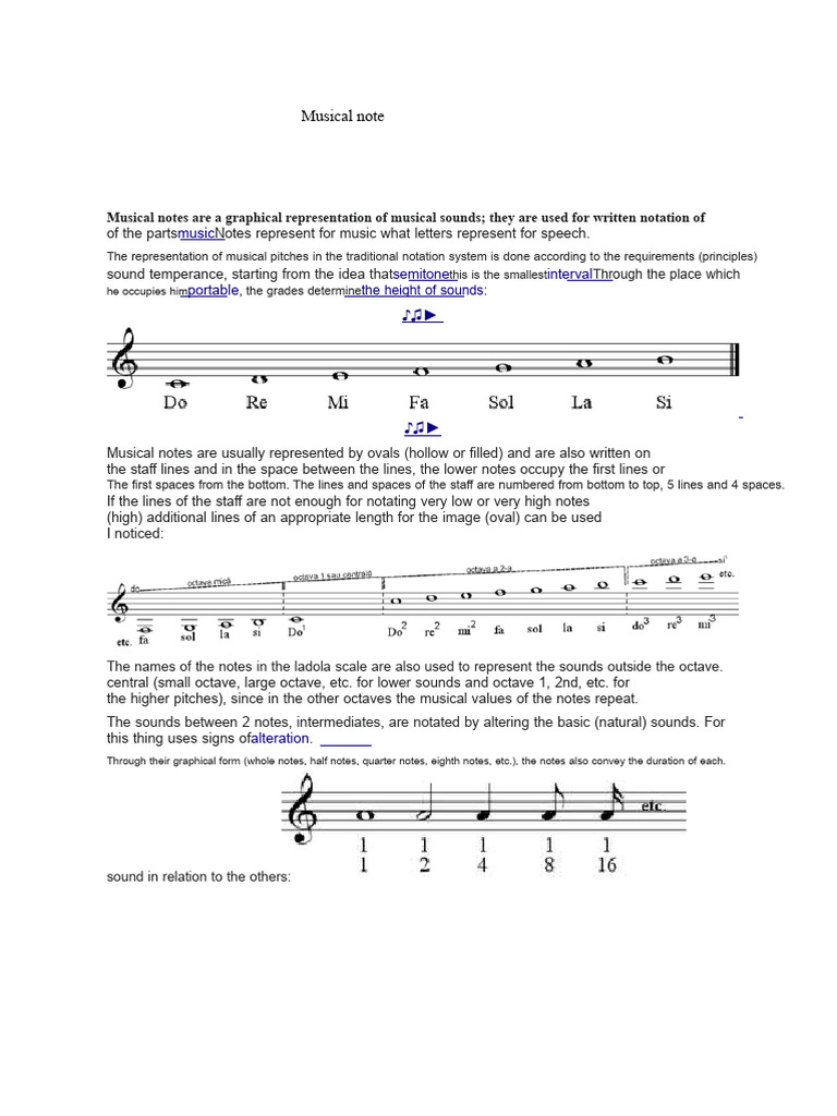 Understanding Musical Notes and Notation | PDF