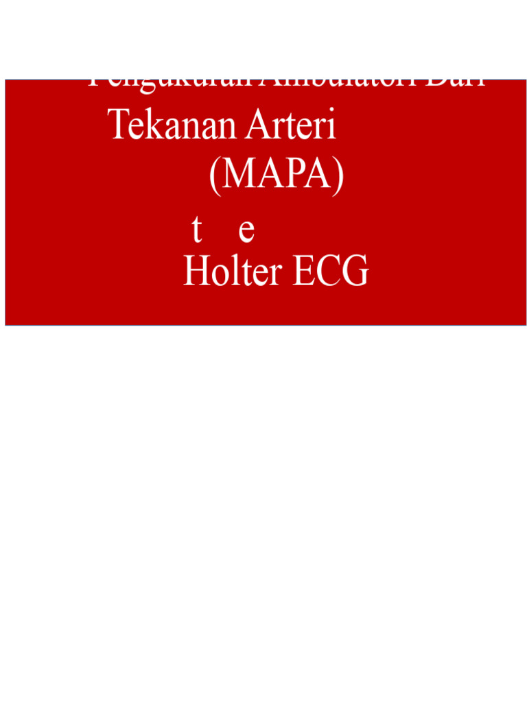MAPA Dan Pemantauan Holter | PDF