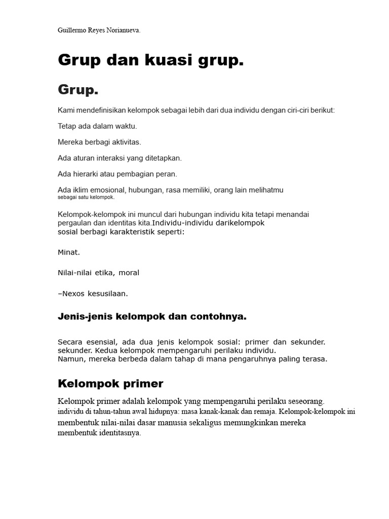 Grup Dan Kuasi Grup | PDF