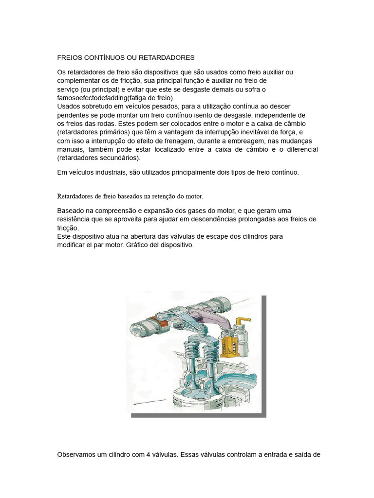Freios Contínuos e Retardadores Explicados | PDF | Motores | Freio