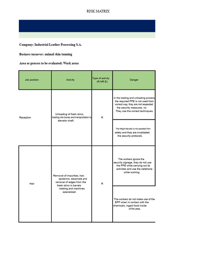Risk Matrix | PDF | Personal Protective Equipment | Risk