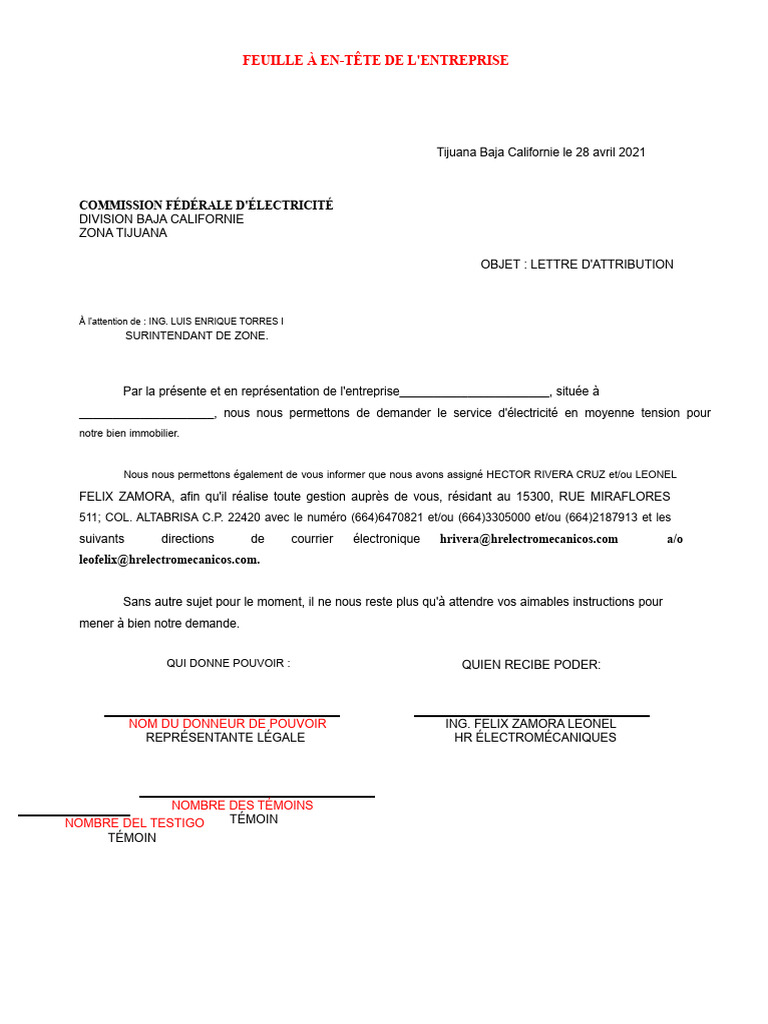 Lettre D'affectation | PDF