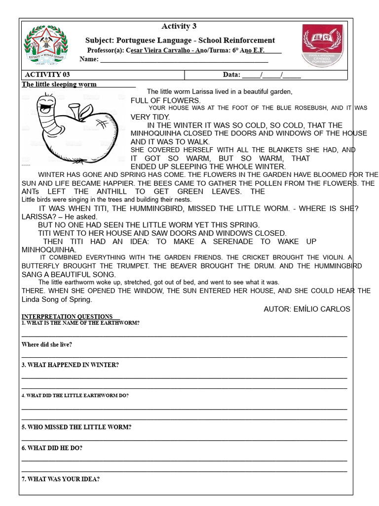 Activity 3 - 6th Grade | PDF