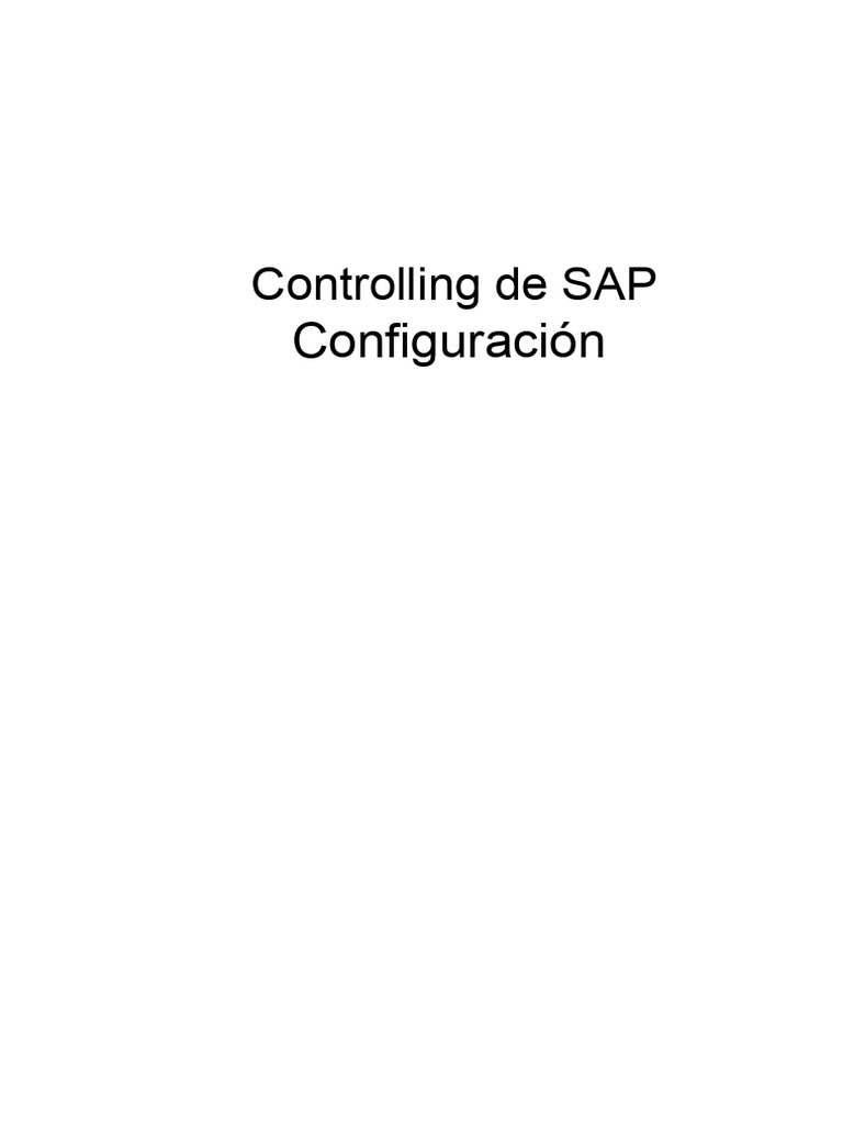 Guía de Configuración de Contabilidad de Centros de Costo de SAP Co ...