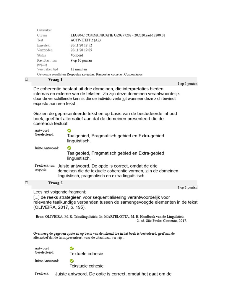 ACTIVITEIT A2 (Mijn Activiteit) - Communicatie | PDF