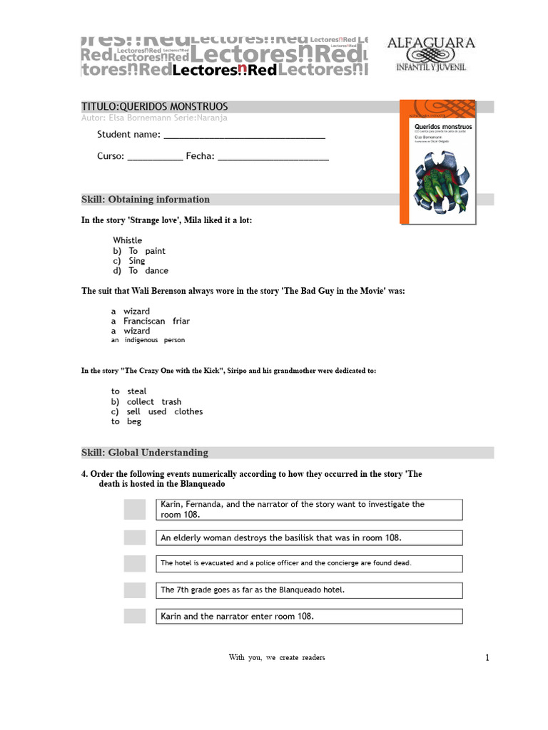 TEST - Dear Monsters - Form Alum | PDF