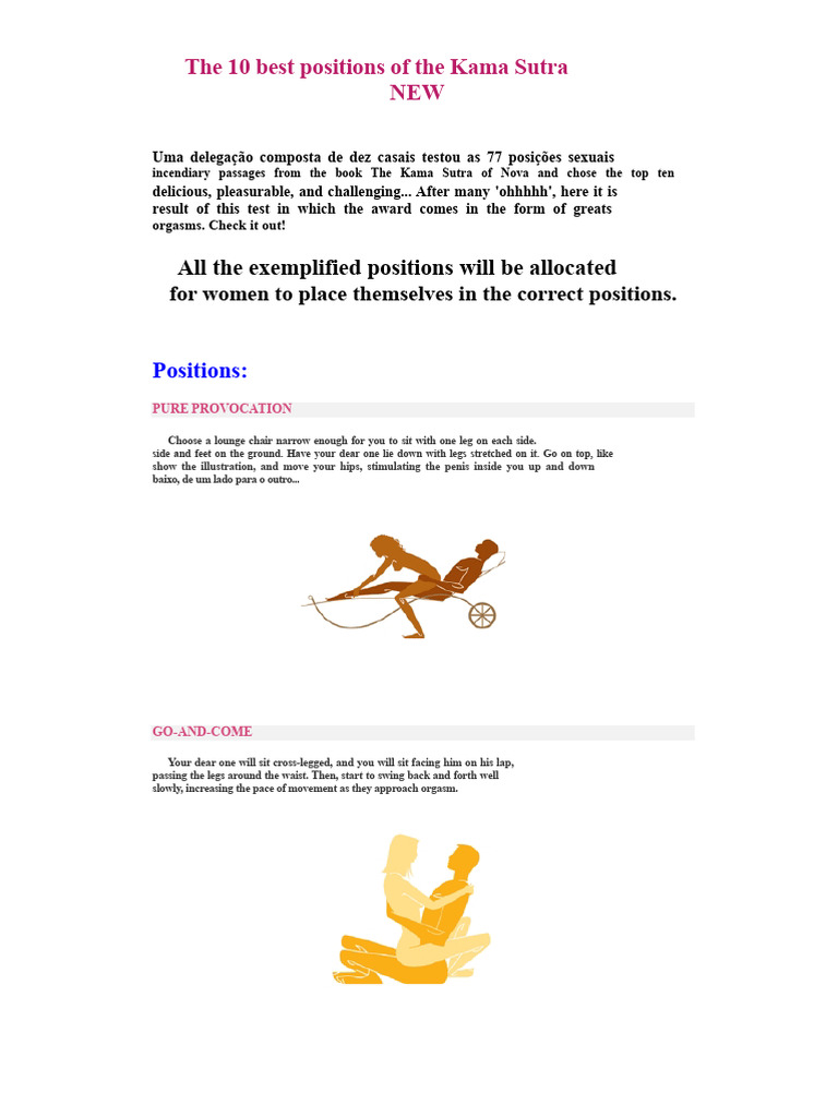 Top 10 Kama Sutra Positions for Couples | PDF