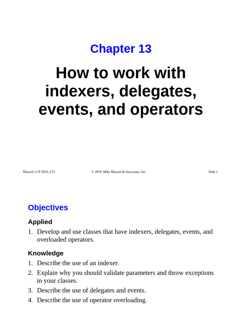 Murach Chapter 13 Slides Pdf C Sharp Programming Language