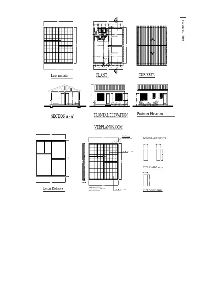 House Plan 6x6 2d 1b 1p Economic Verplanos - Com 0015 | PDF | Room ...