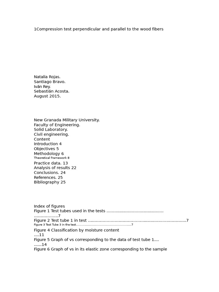 Wood Compression Tests: Fiber Orientation Effects | PDF | Deformation ...