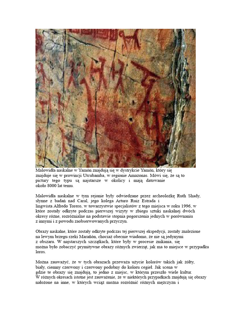 Malowidła Naskalne W Yamón Znajdują Się W Dystrykcie Yamón. | PDF