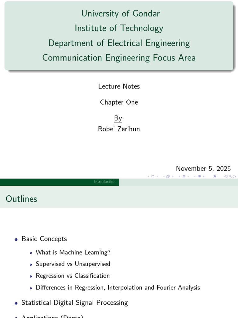 RZ1chapter 1 | PDF | Machine Learning | Digital Signal Processing