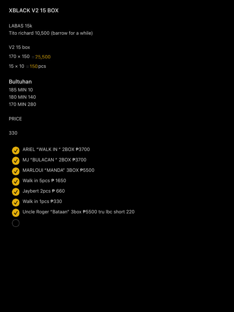 Xblack v2 15 Box | PDF