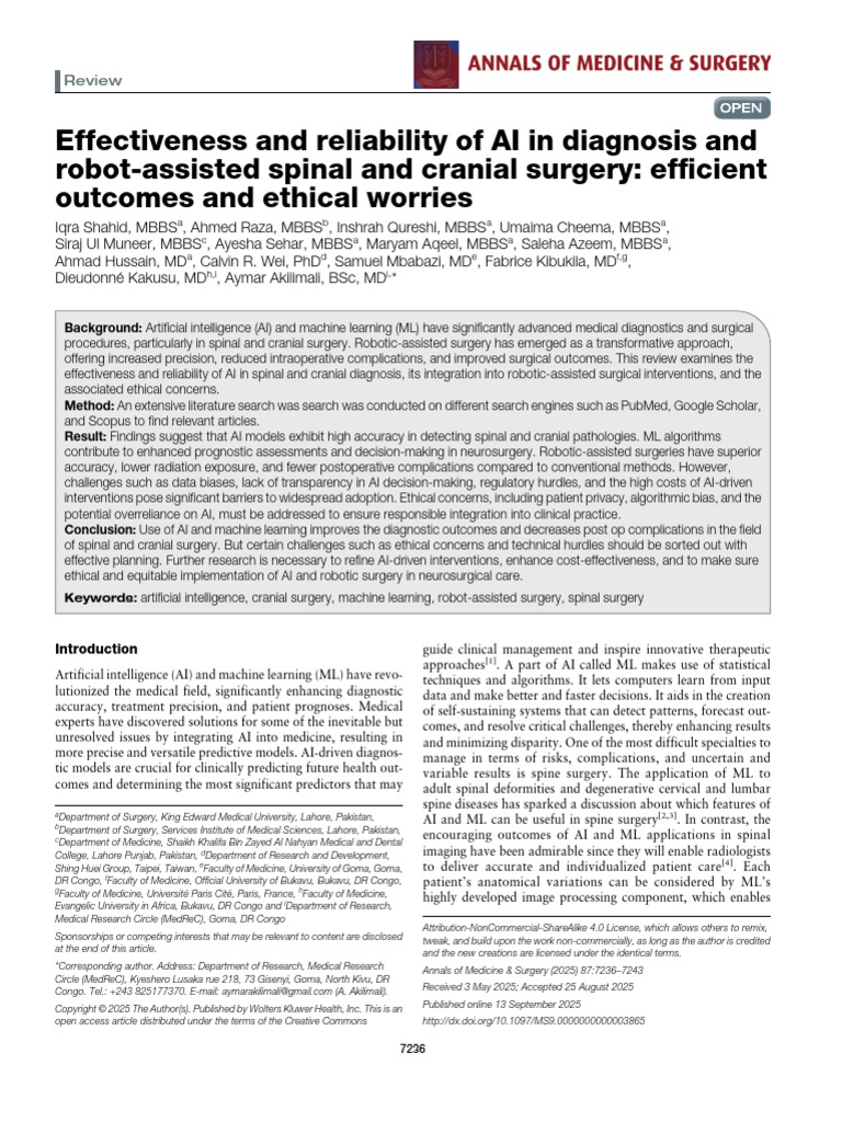 Effectiveness and Reliability of Ai in Diagnosis.55 | PDF | Artificial ...