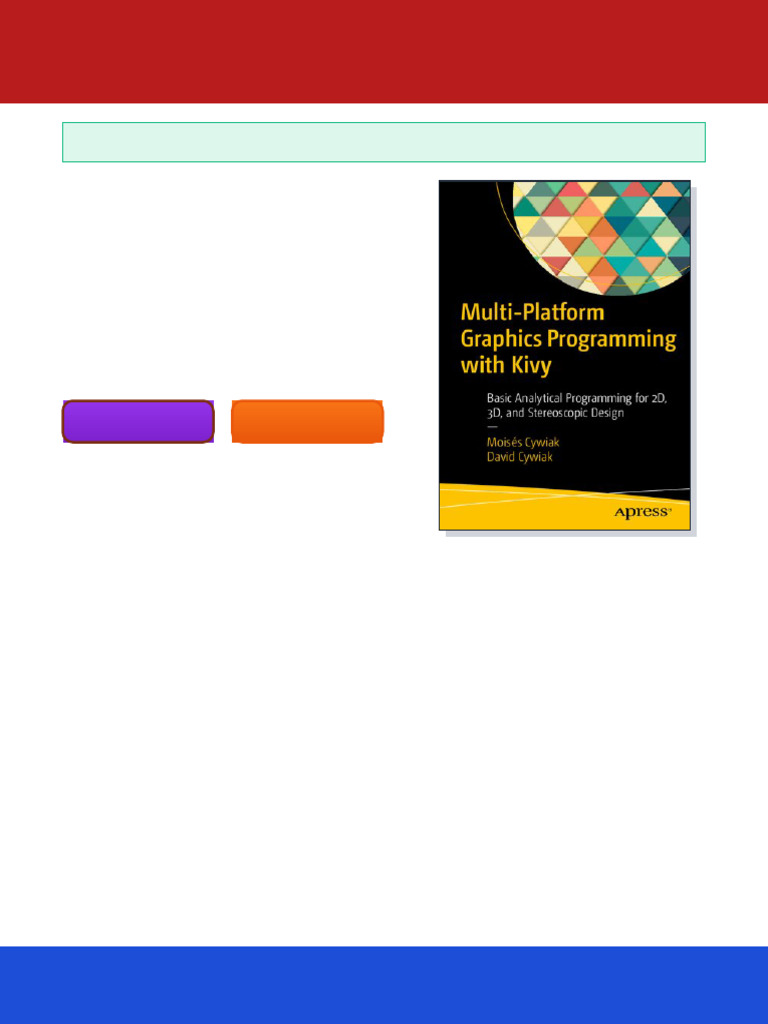Multi-Platform Graphics Programming with Kivy: Basic Analytical ...