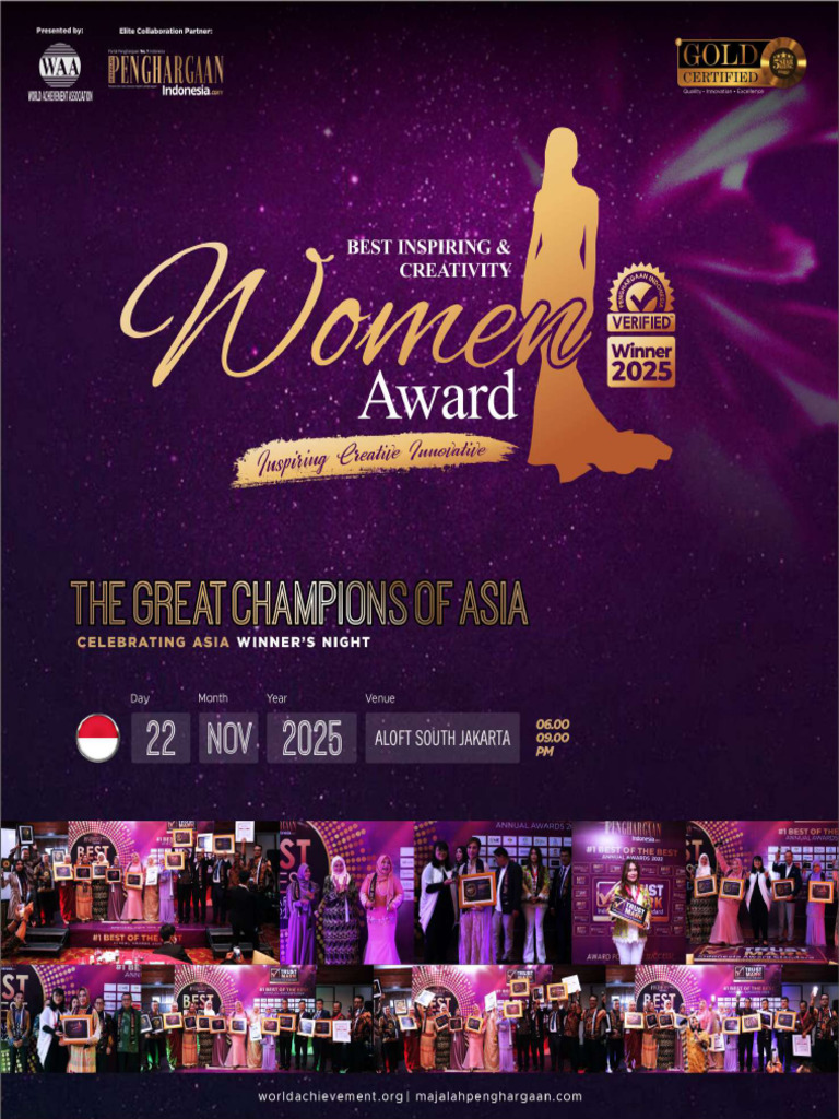 Best Inspiring & Creativity Women Award 2025 | PDF