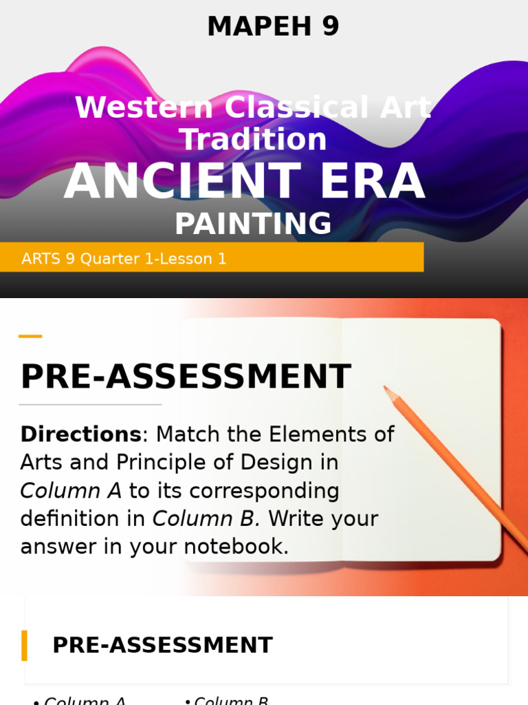 Elements of Western Classical Art | PDF | Paintings | Ancient Egypt