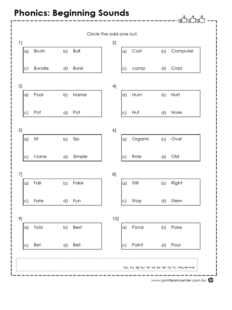 4 8 9 English 1 Phonics Beginning Ending Sounds 1 | PDF