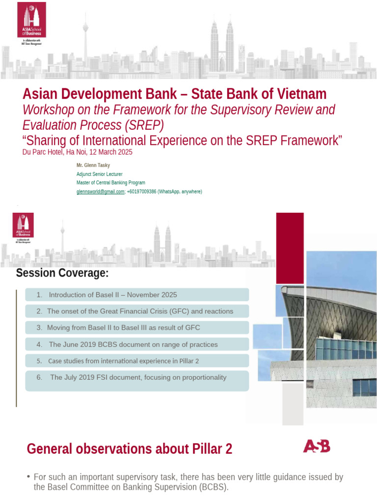 SREP Framework Workshop Overview | PDF | Basel Ii | Basel Iii
