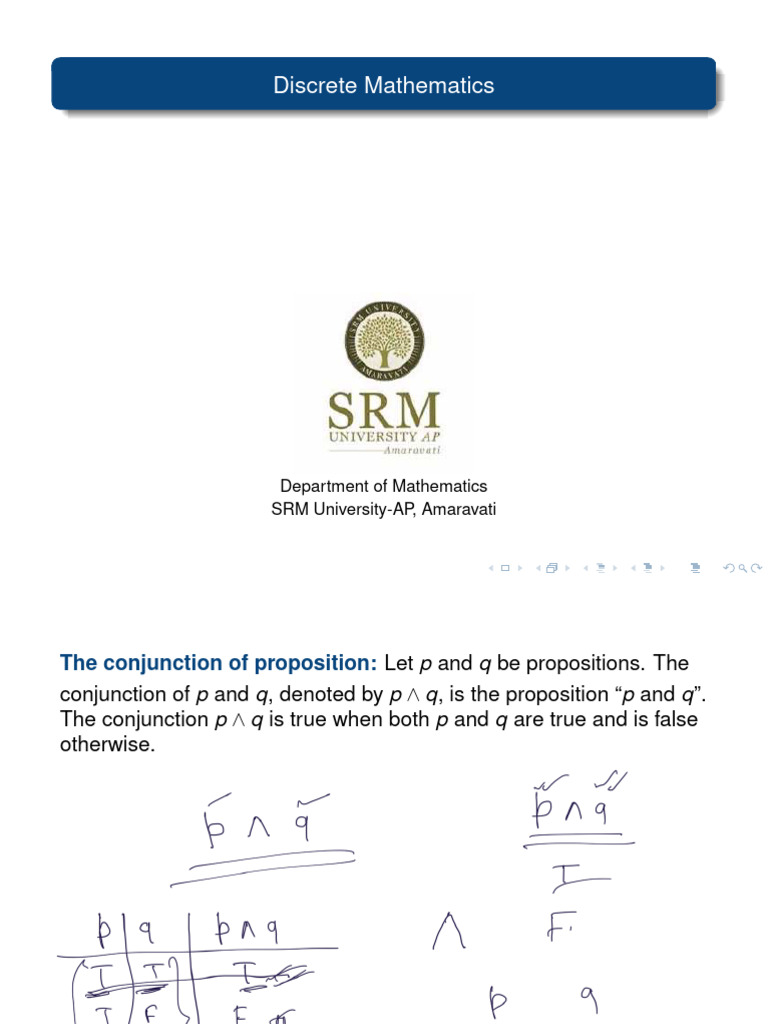 Discrete Mathematics: Department of Mathematics SRM University-AP ...