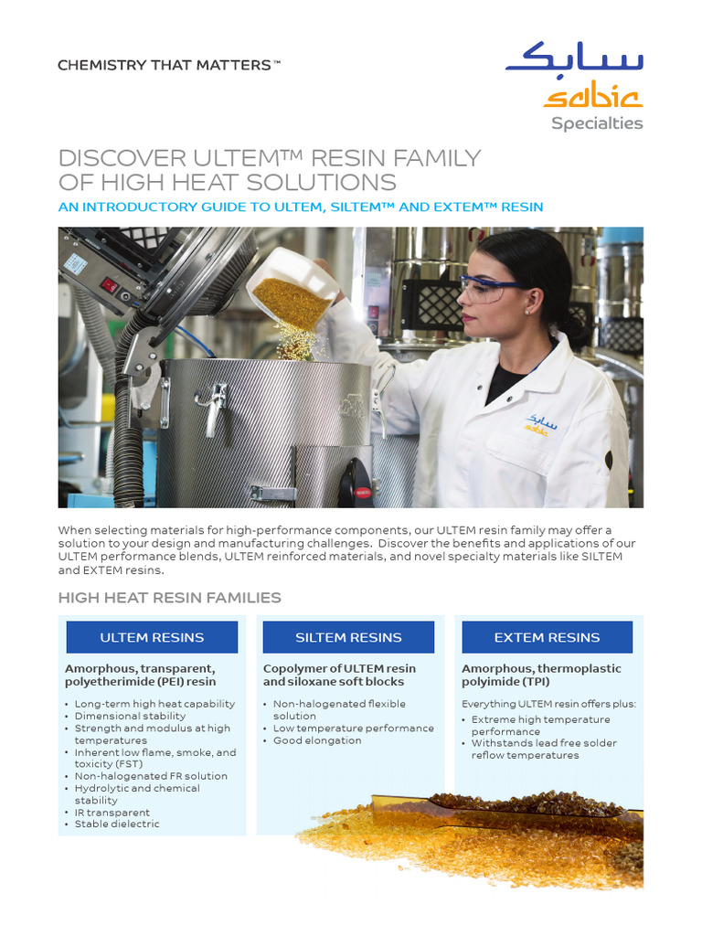 ULTEM Resin PEI Polyetherimide High Heat Product Portfolio | PDF ...