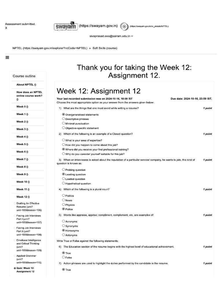 SS Week 12 RSP | PDF
