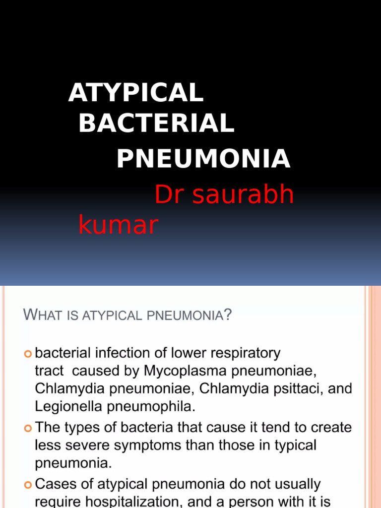 Atypical Bacterial Pneumonia 2 | PDF