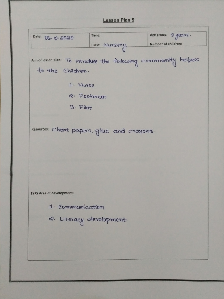 Concept Lesson Plan October | PDF