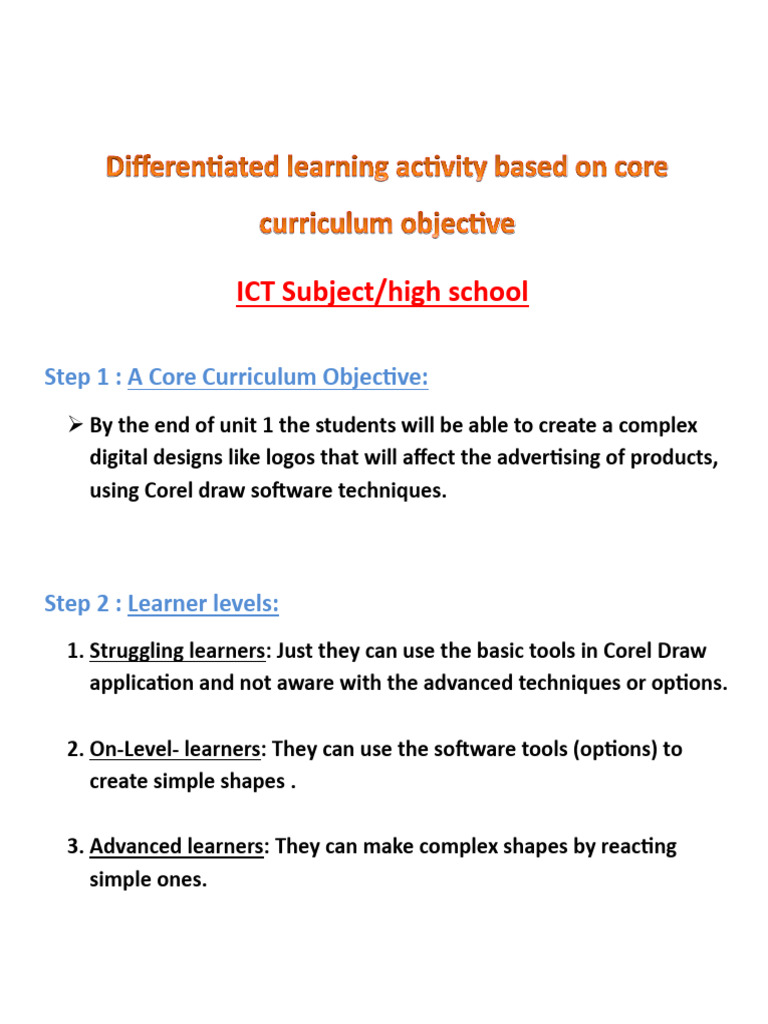 Corel Draw Curriculum for High School | PDF | Communication Design ...