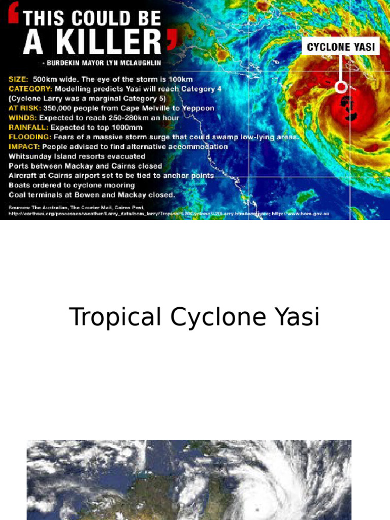 Tropical Cyclone Yasi - Year 8 | PDF | Branches Of Meteorology ...