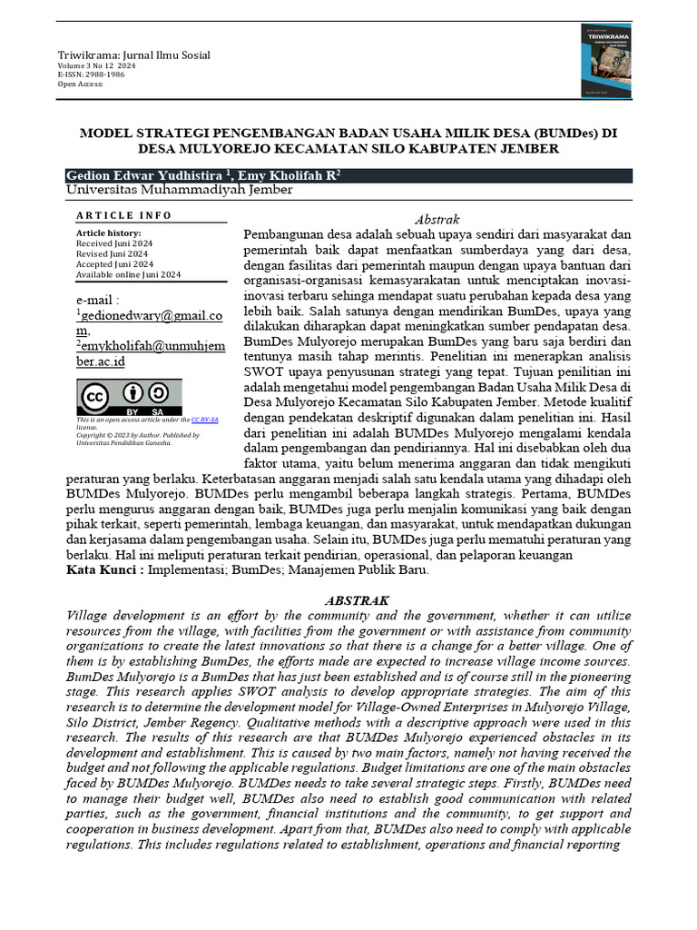 Jurnal Gedion Triwi | PDF