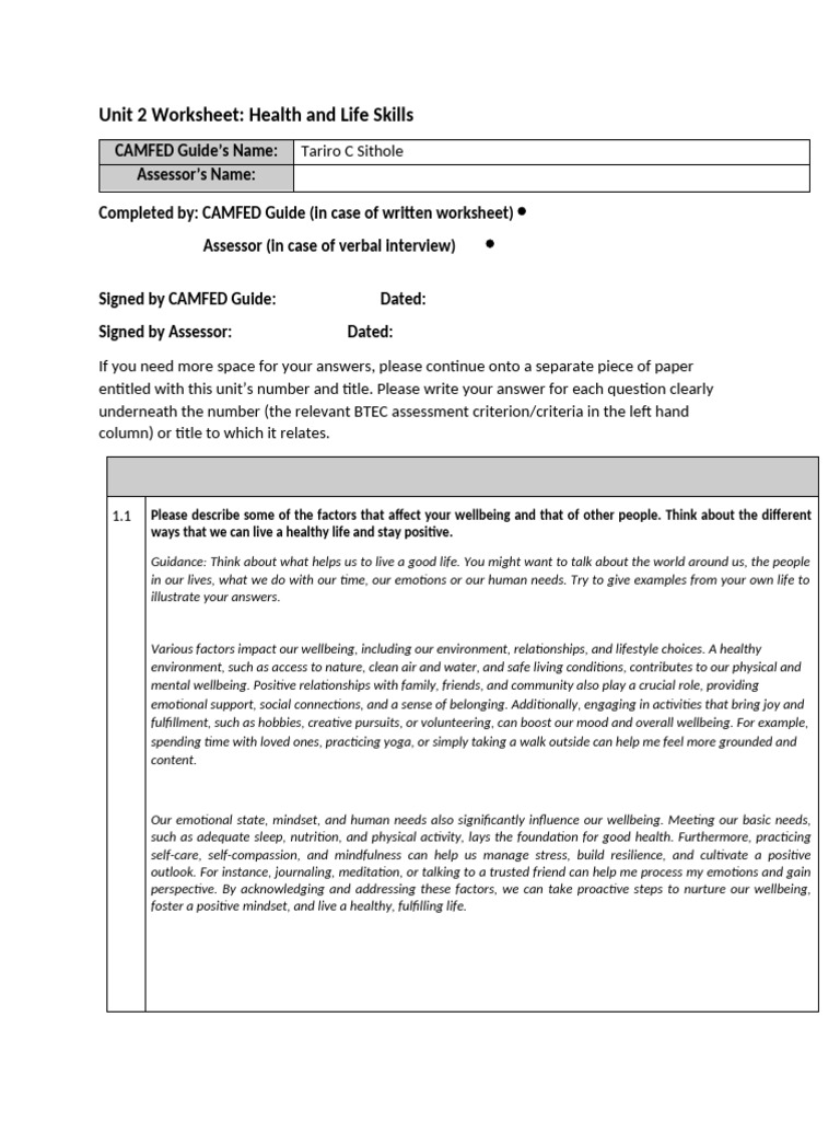 Unit 2 Worksheet FINAL-1 | PDF | Sexually Transmitted Infection | Hiv/Aids