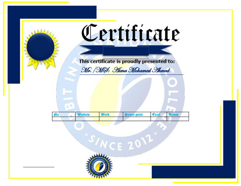 Assignment Certificate | PDF
