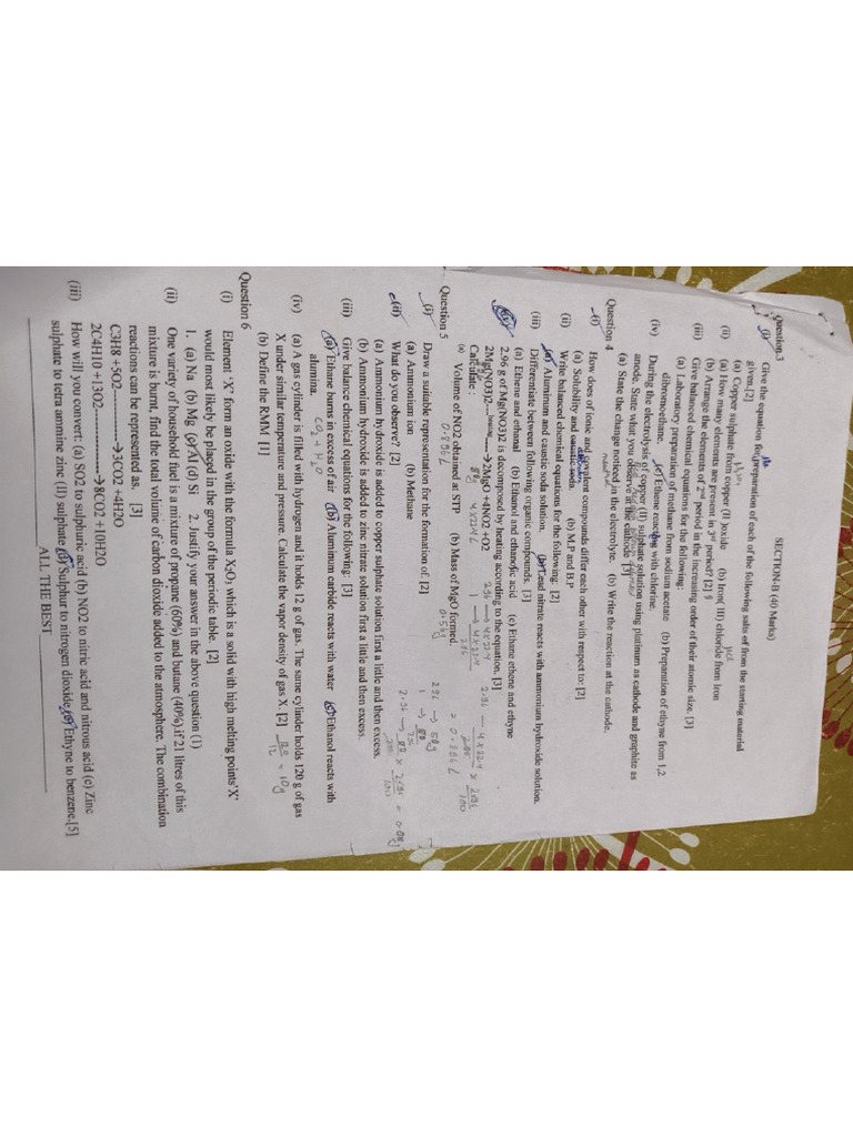 Chemistry 2nd Semester Paper | PDF