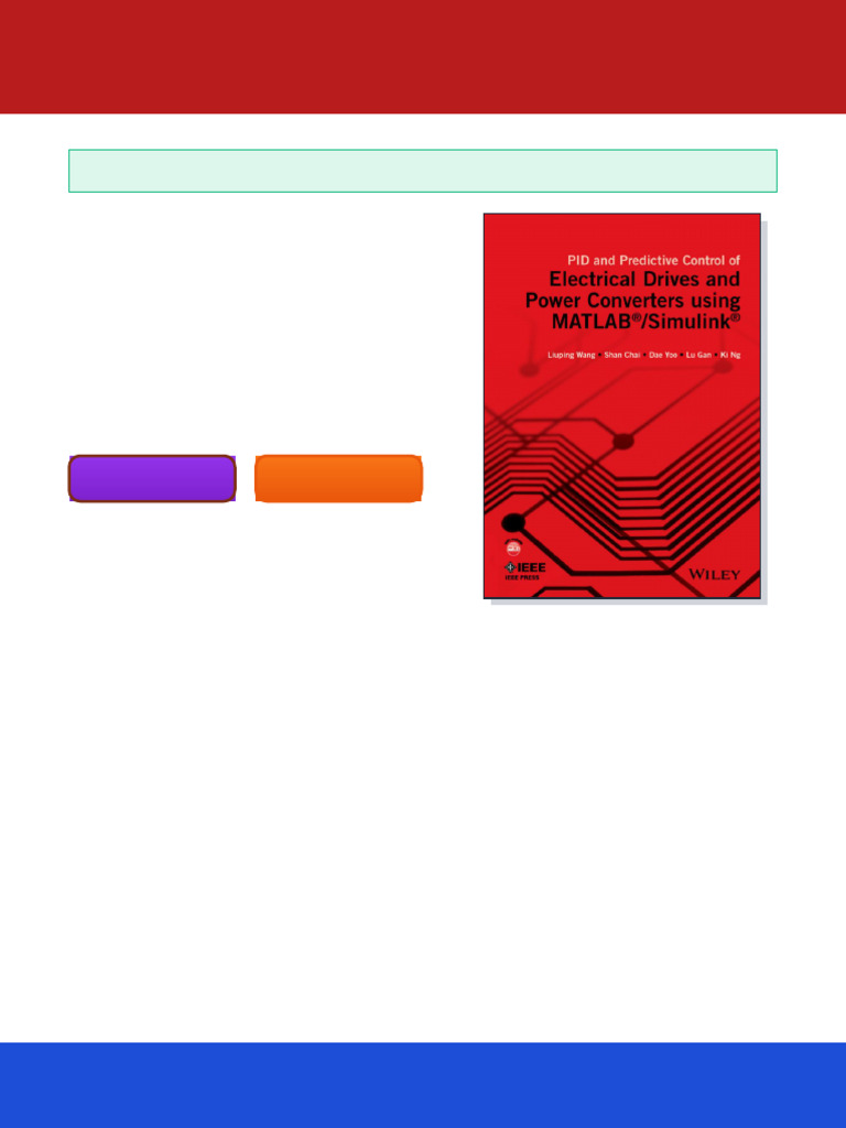 PID and Predictive Control of Electrical Drives and Power Converters ...
